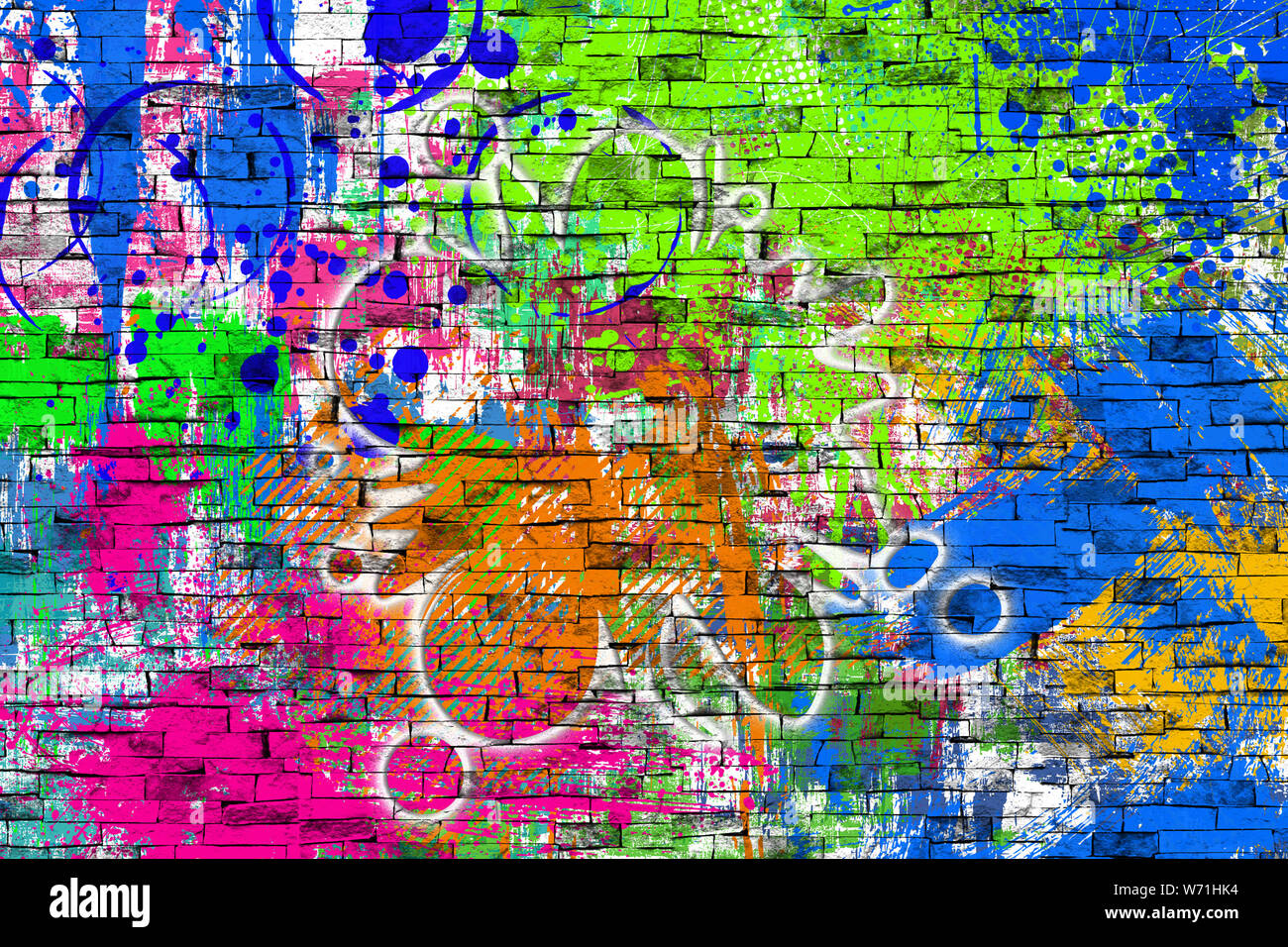 Graffiti street art. Graffiti wall art. Abstract graffiti background ...