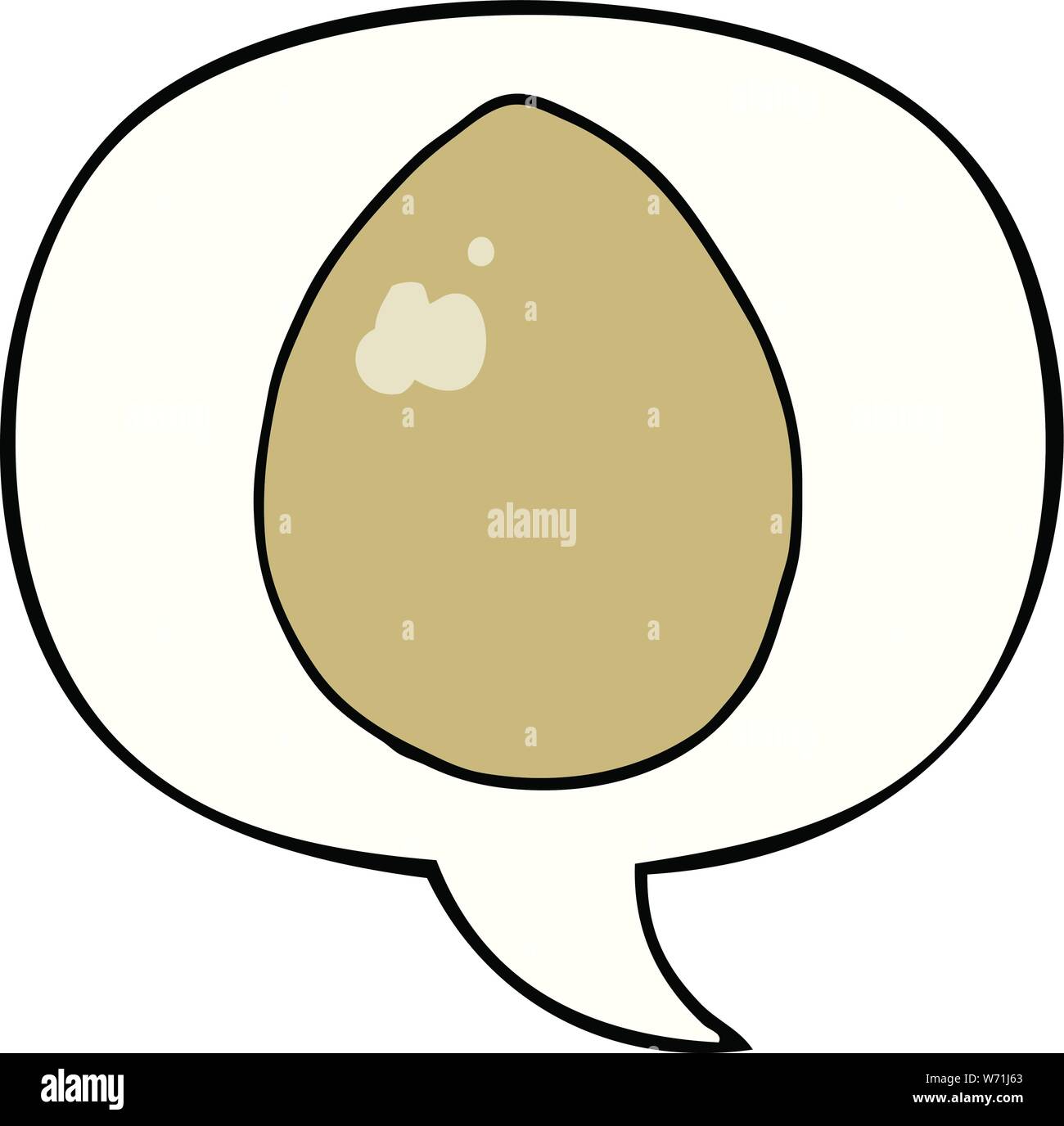 cartoon egg with speech bubble Stock Vector Image & Art - Alamy