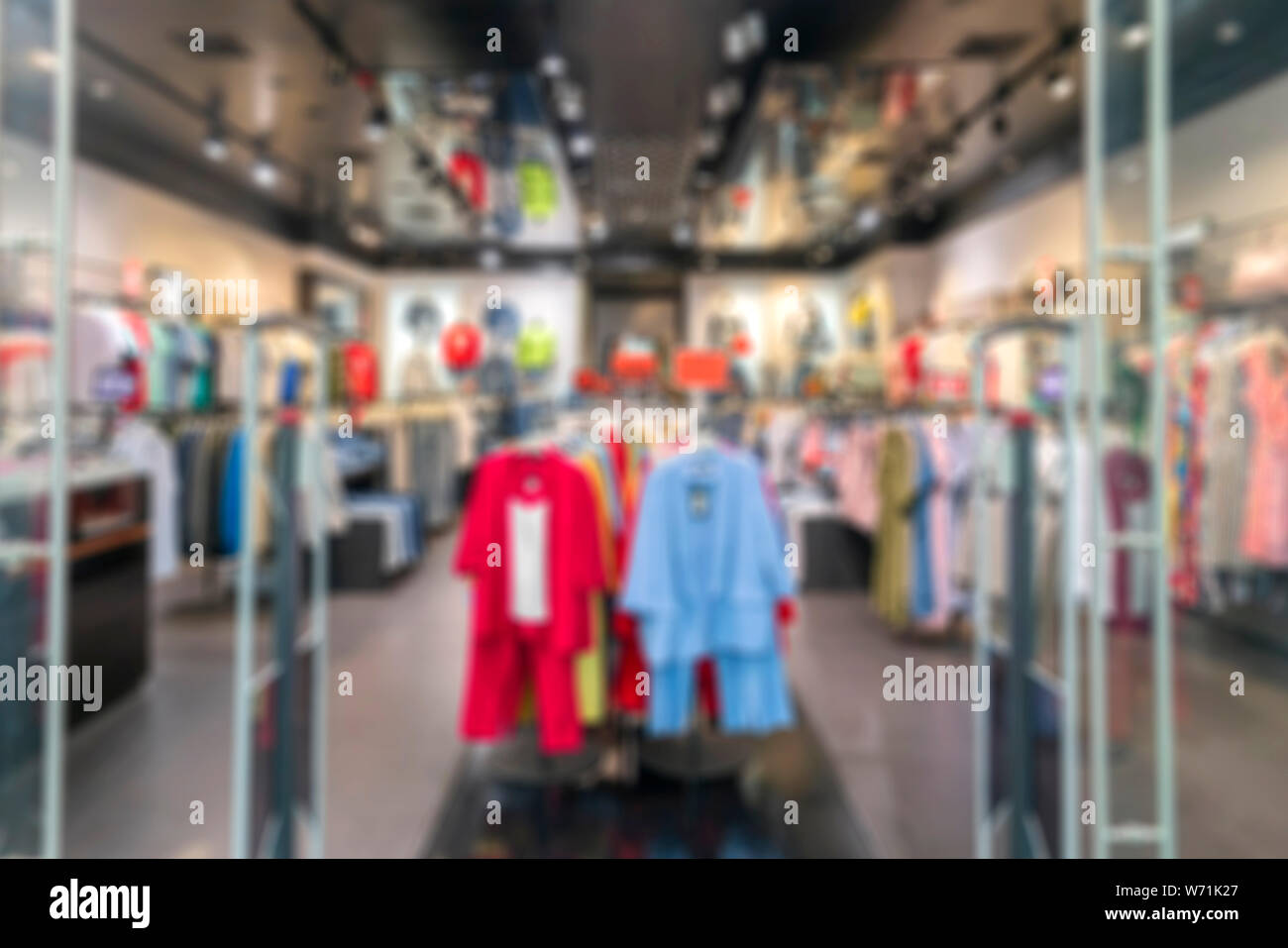 The interior of the supermarket. Modern store selling clothes Stock ...