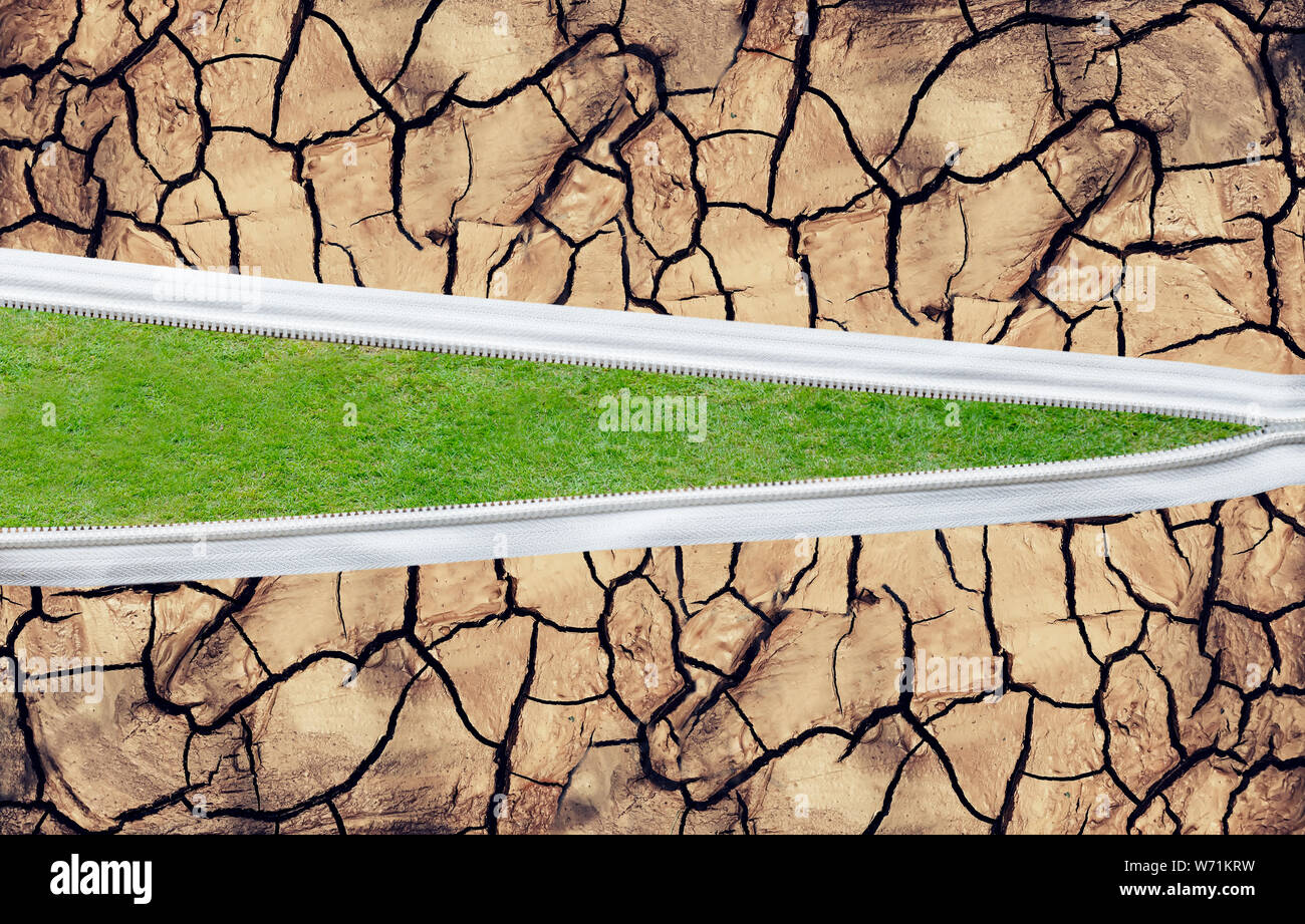 Soil drought cracked and dry. World Environment Day. Save earth save ...