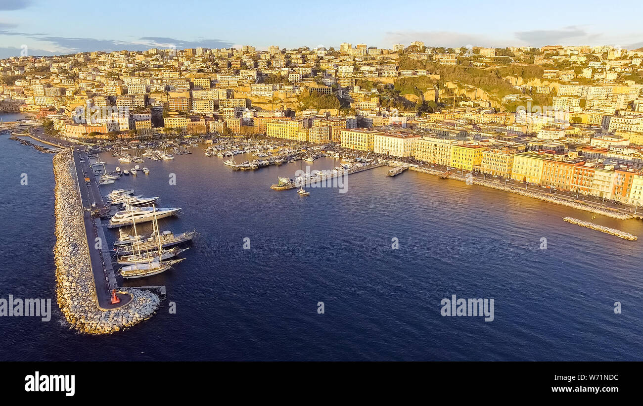 Naples, Italy. Aerial cityscape image of Naples, Campania, Italy during ...