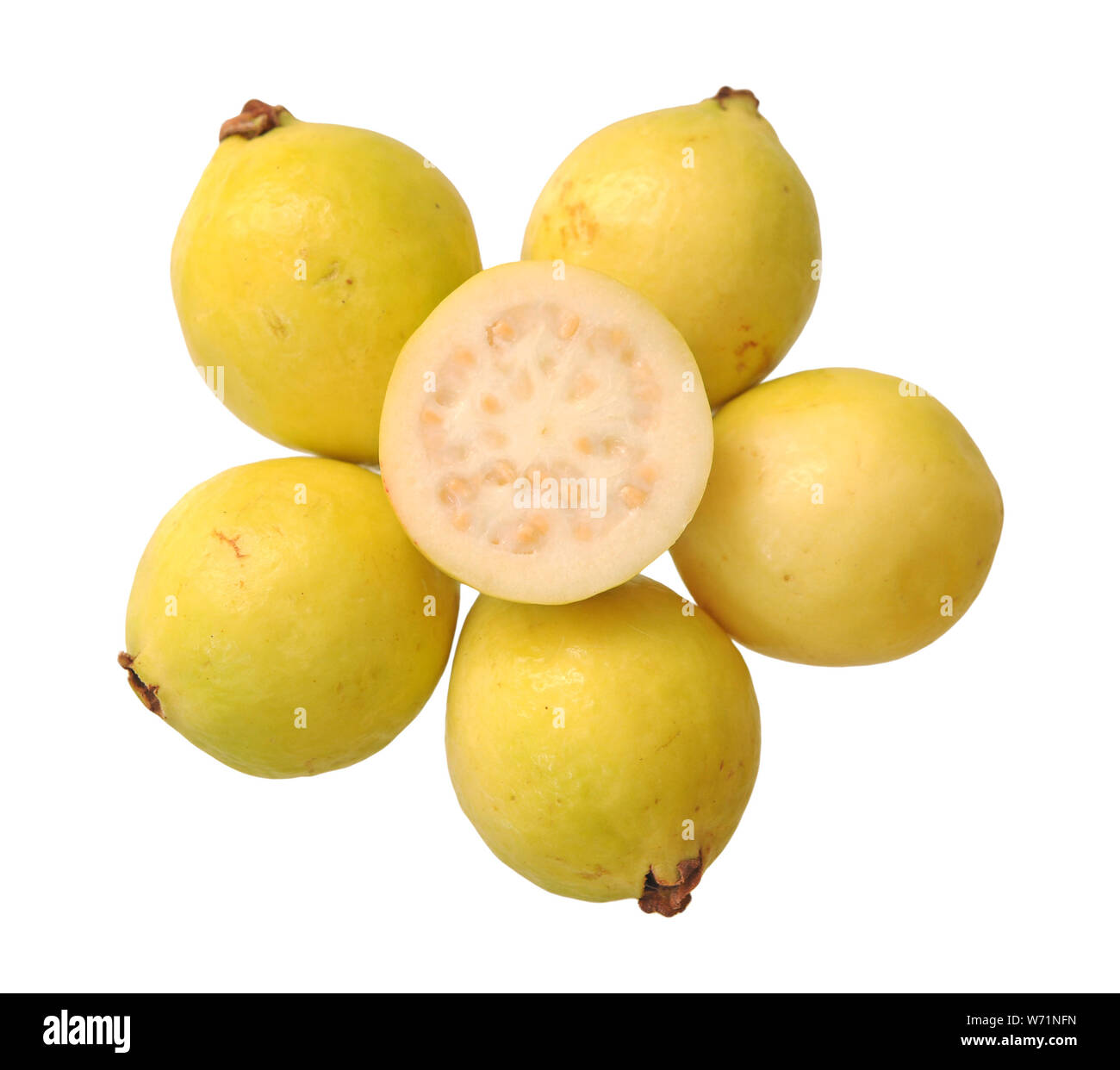 a lot of guava isolated on white background Stock Photo - Alamy