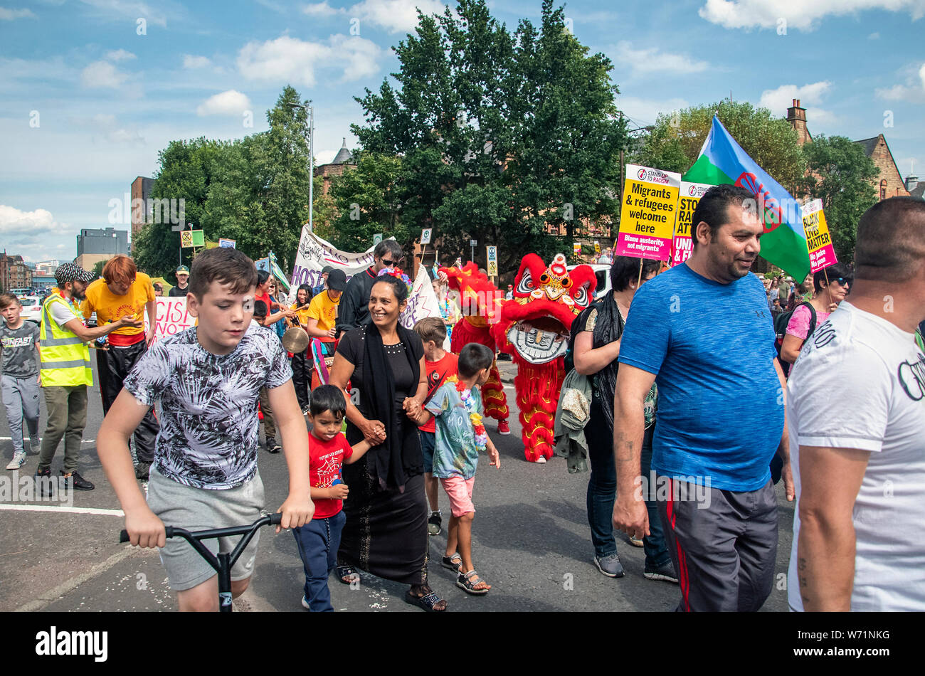 Glasgow, Scotland, UK. 3rd August 2019: The Govanhill Carnival Parade ...