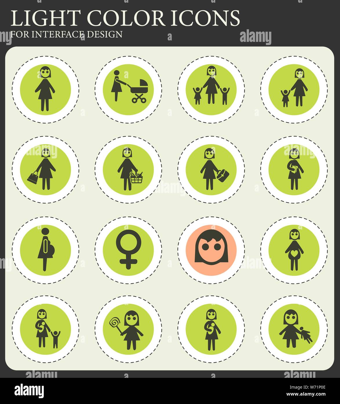 woman web icons for user interface design Stock Vector Image & Art - Alamy