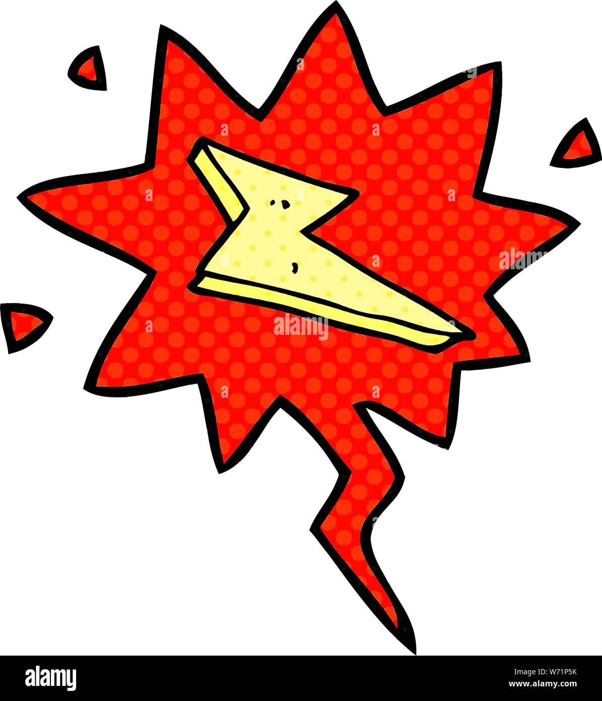 cartoon lightning with speech bubble in comic book style Stock Vector ...