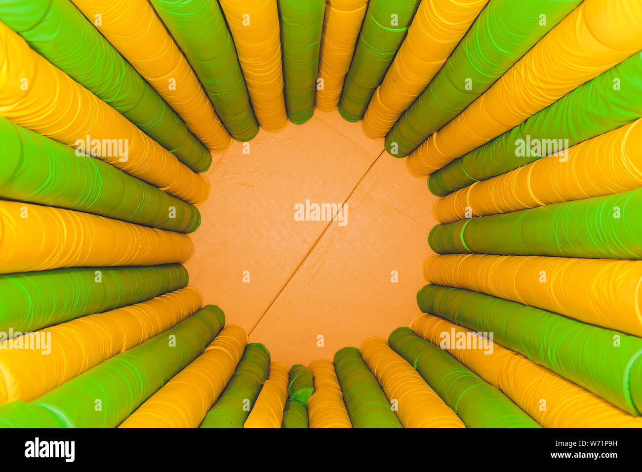 Children's inflatable obstacle course.multi-colored cylinder Inflatable ...