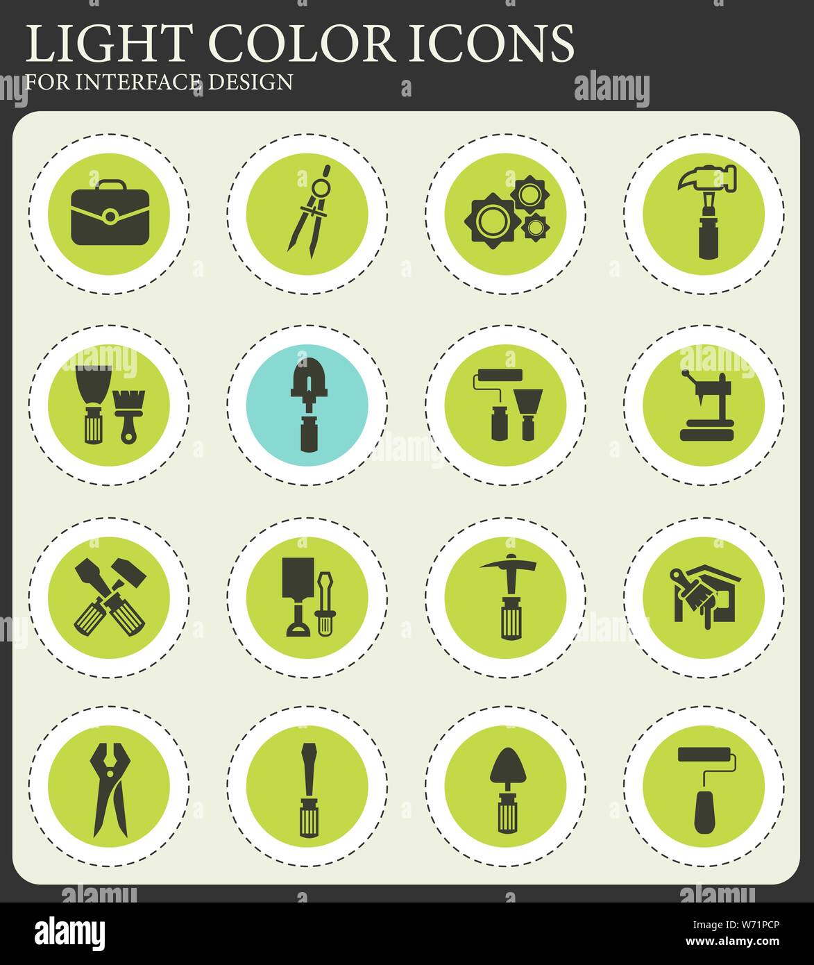 Work tools icon set for web sites and user interface Stock Vector Image ...
