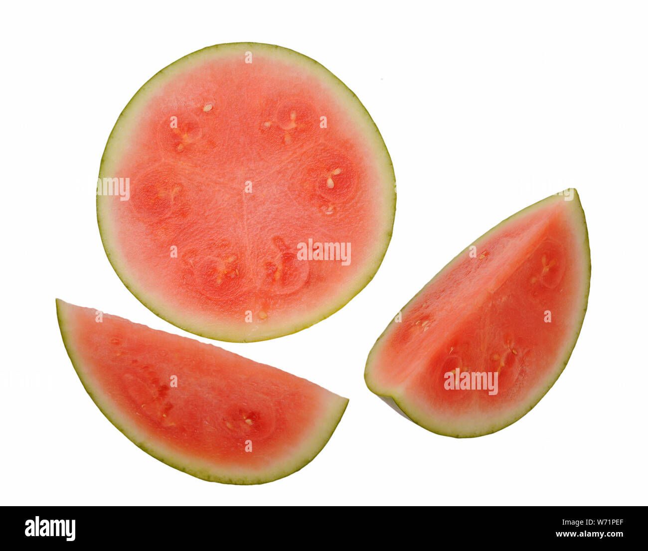 chopped watermelon isolate on white Stock Photo - Alamy
