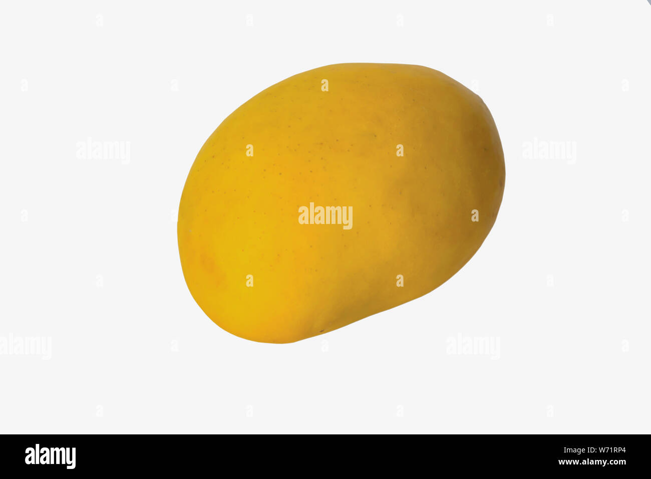 close up of fresh ripe mango fruit isolated on white background Stock ...