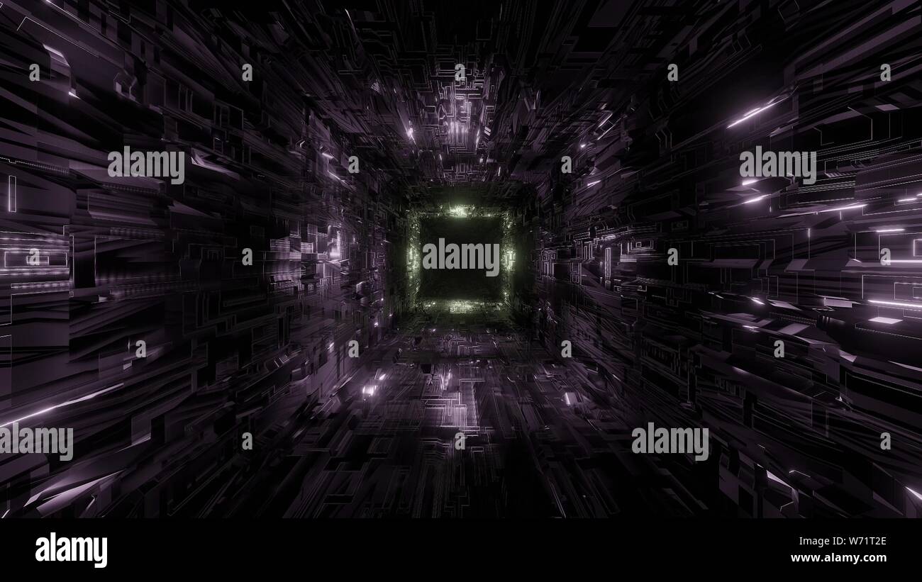 technic technology space tunnel background wallpaper 3d rendering 3d ...