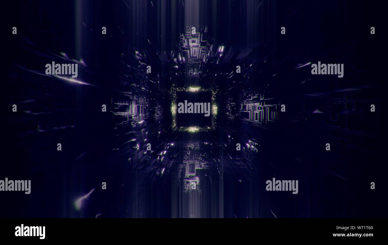 technic technology space tunnel background wallpaper 3d rendering 3d ...