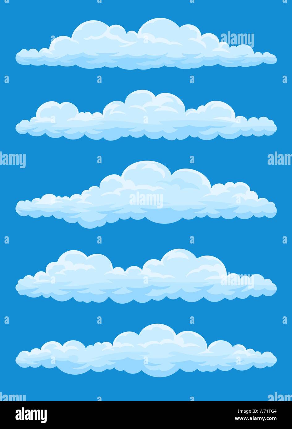 Set of cartoon clouds Stock Vector Image & Art - Alamy