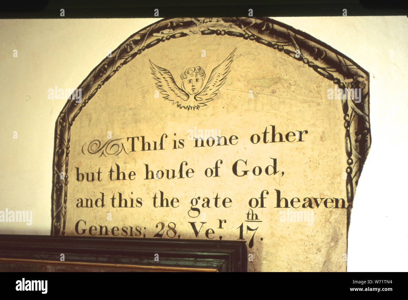 Bible text Genesis 28:17, St Anne and St Lawrence, Elmstead, Essex, UK ...