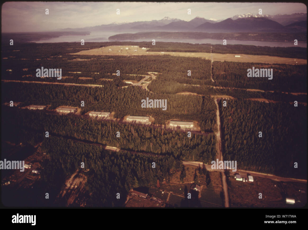 AERIAL VIEW LOOKING SOUTHWEST OF THE NAVY'S BANGOR ANNEX PRIVATE HOMES ...