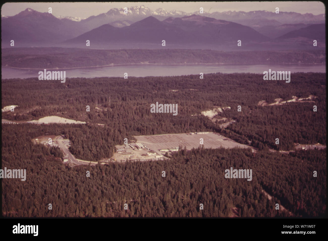 AERIAL VIEW LOOKING WEST AT A PORTION OF U.S. NAVY BANGOR ANNEX ...