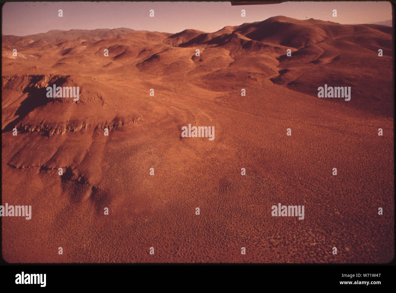 AERIAL VIEW OF ONE OF THE FORMATIONS OF THE VIRGINIA RANGE, ON THE ...