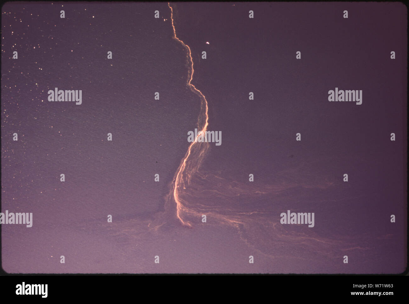 AERIAL VIEW OF STRETCH OF UNIDENTIFIED POLLUTION ON PYRAMID LAKE Stock ...