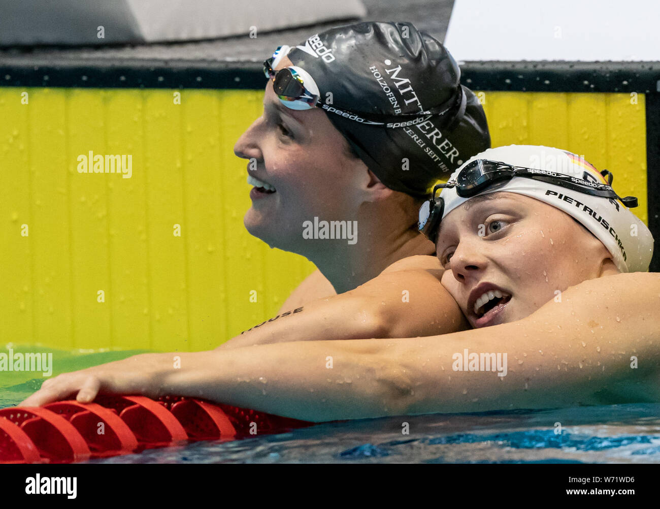 04 August 2019, Berlin: Swimming: German Championship: 100m Freestyle ...