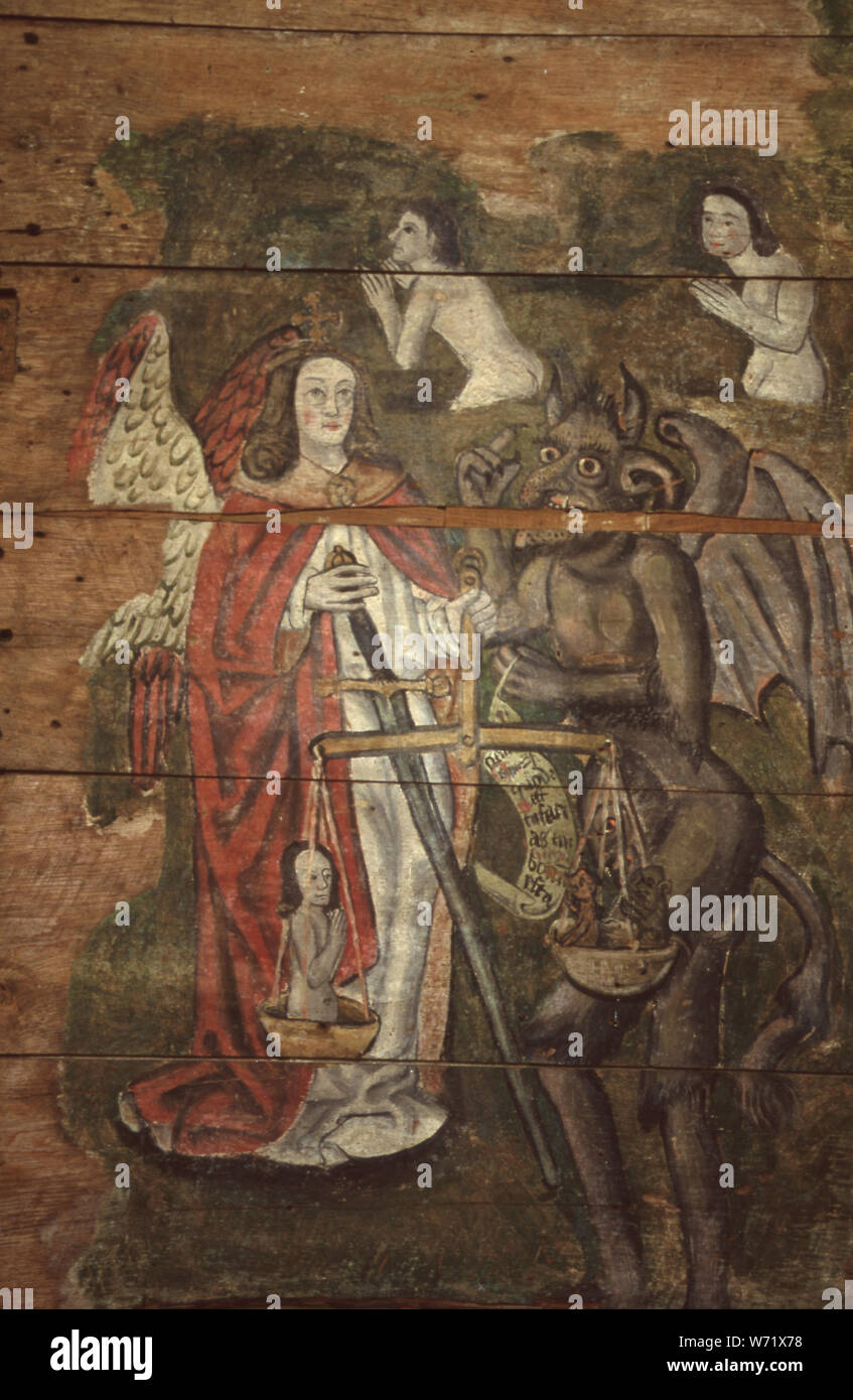 wall painting, the last judgement, the doom painting, St Peter's church ...