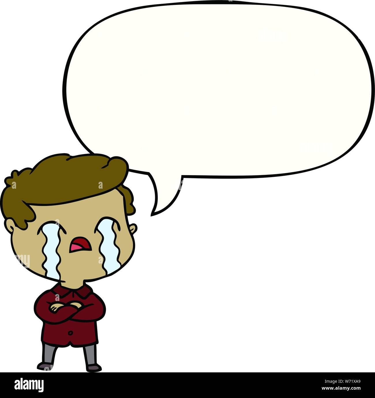cartoon man crying with speech bubble Stock Vector Image & Art - Alamy