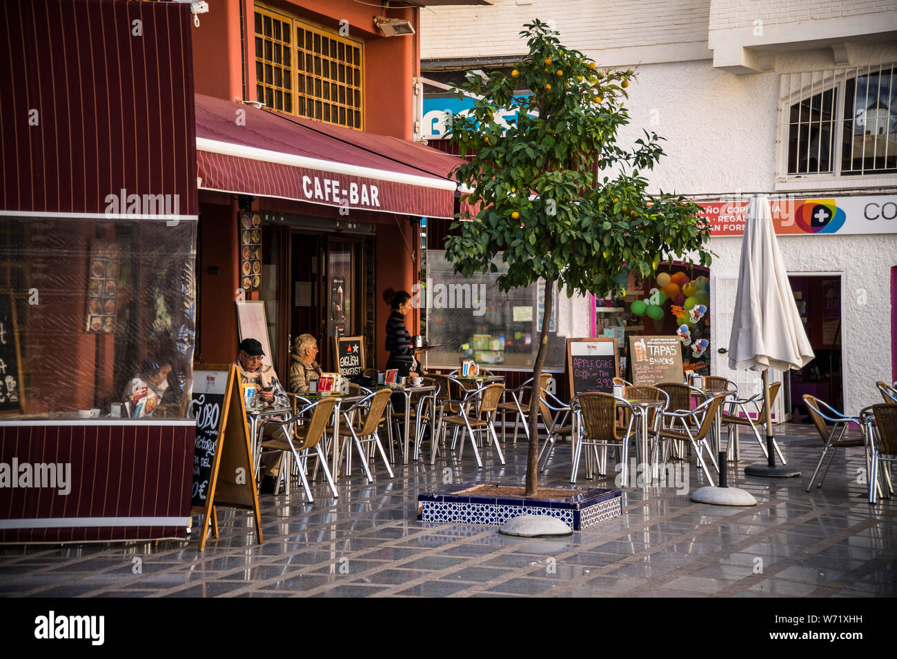 British tourist cafe spain hi-res stock photography and images - Alamy