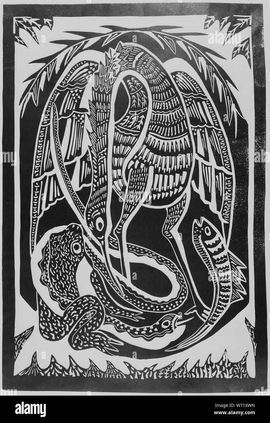 Linocut hi-res stock photography and images - Alamy