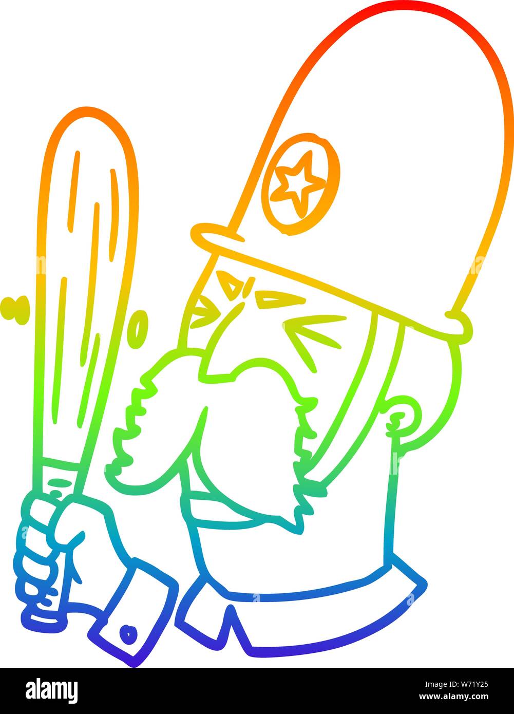 Police baton drawing hi-res stock photography and images - Alamy