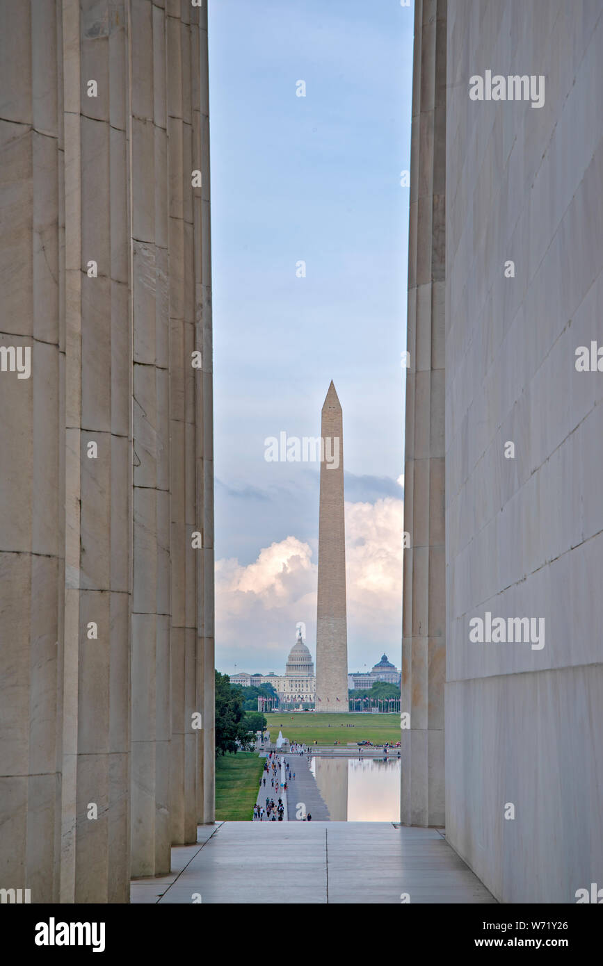 Washington DC Presidential Monuments USA Nation Capital Stock Photo - Alamy