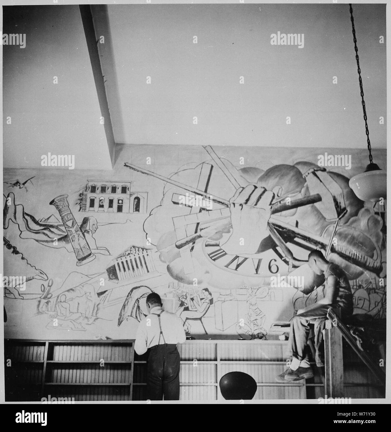 Student painting university Black and White Stock Photos & Images - Alamy