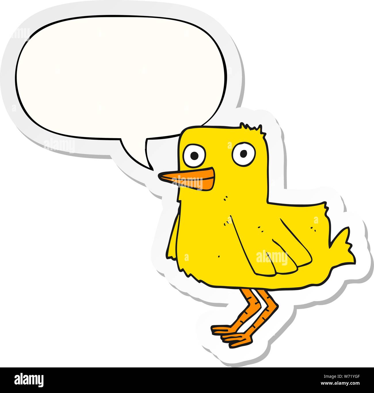 Funny cartoon duck speech bubble Stock Vector Images - Alamy