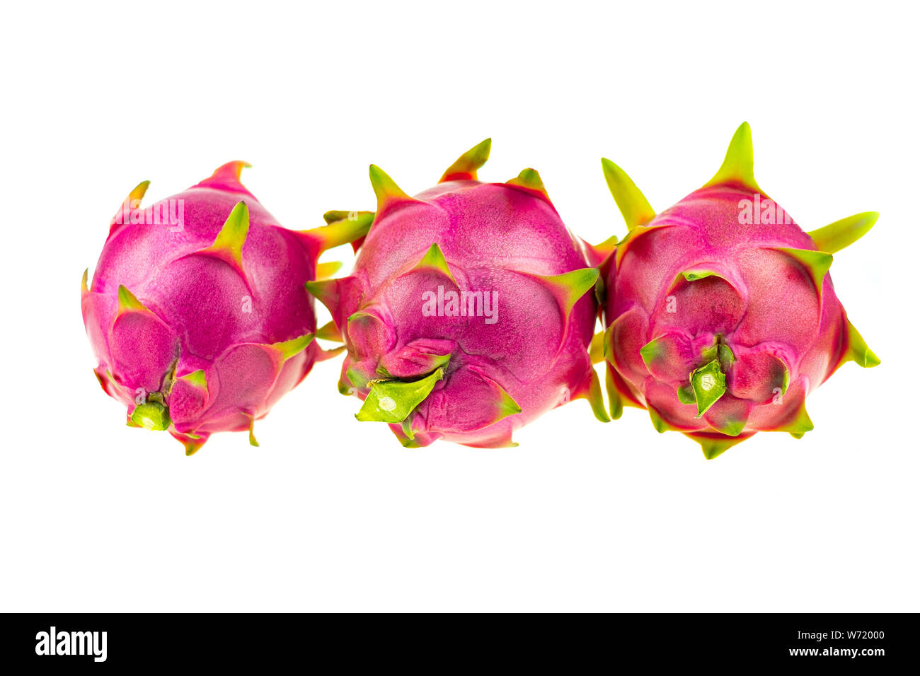 Beautiful pink dragon fruit or pitaya isolated at white background ...