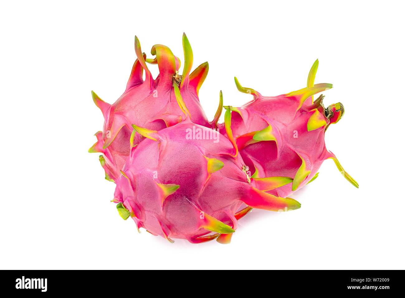 Beautiful pink dragon fruit or pitaya isolated at white background ...
