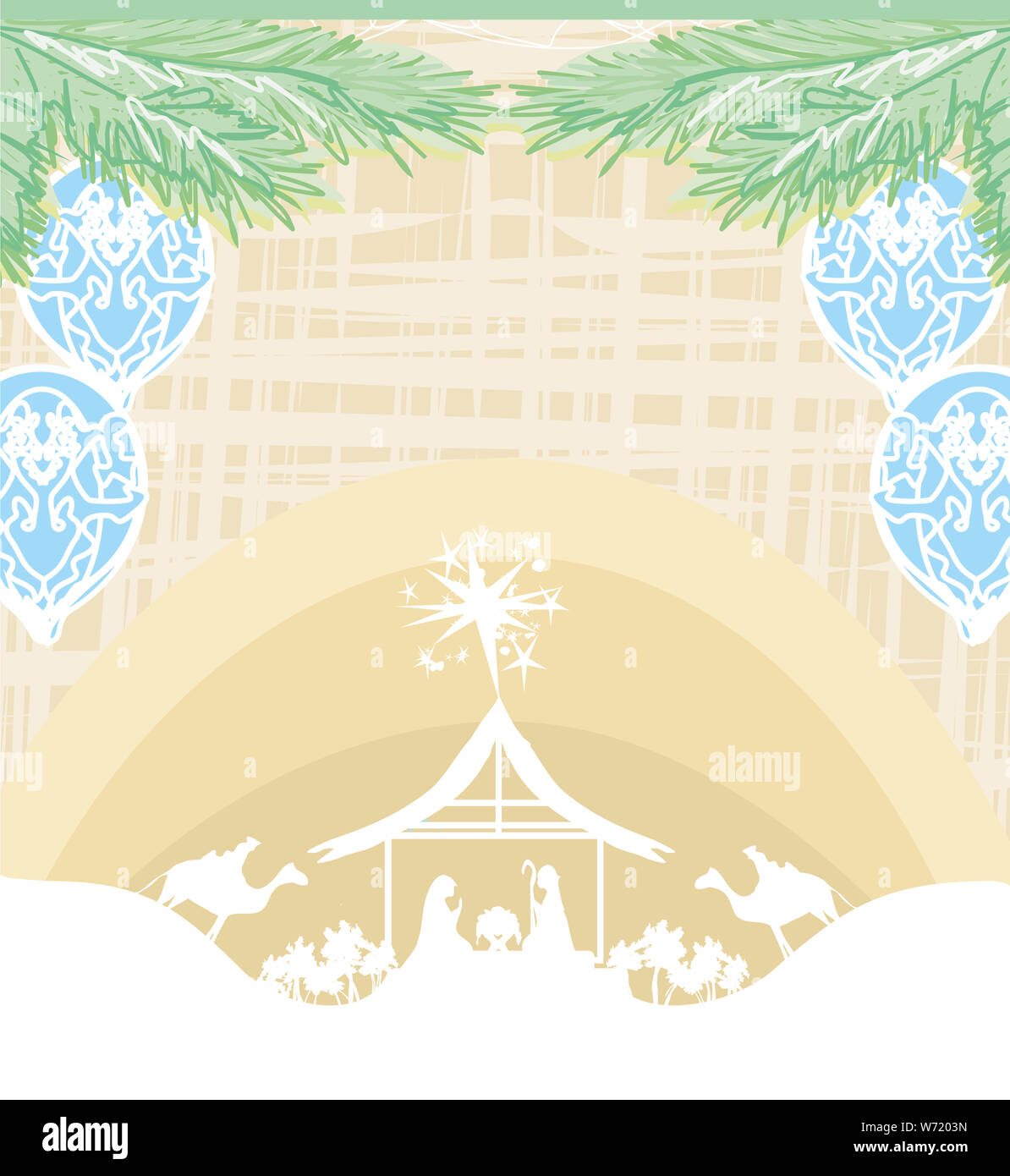 Birth of Jesus in Bethlehem - abstract card Stock Photo - Alamy