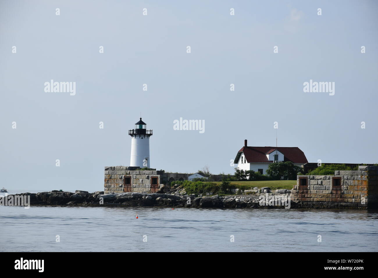Portsmouth Harbor Lighthouse on the New England coast in New Castle ...