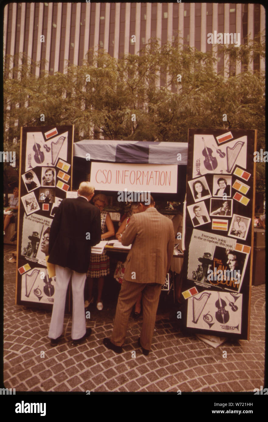 CINCINNATI SYMPHONY ORCHESTRA TICKET BOOTH DURING A PERFORMANCE AT ...