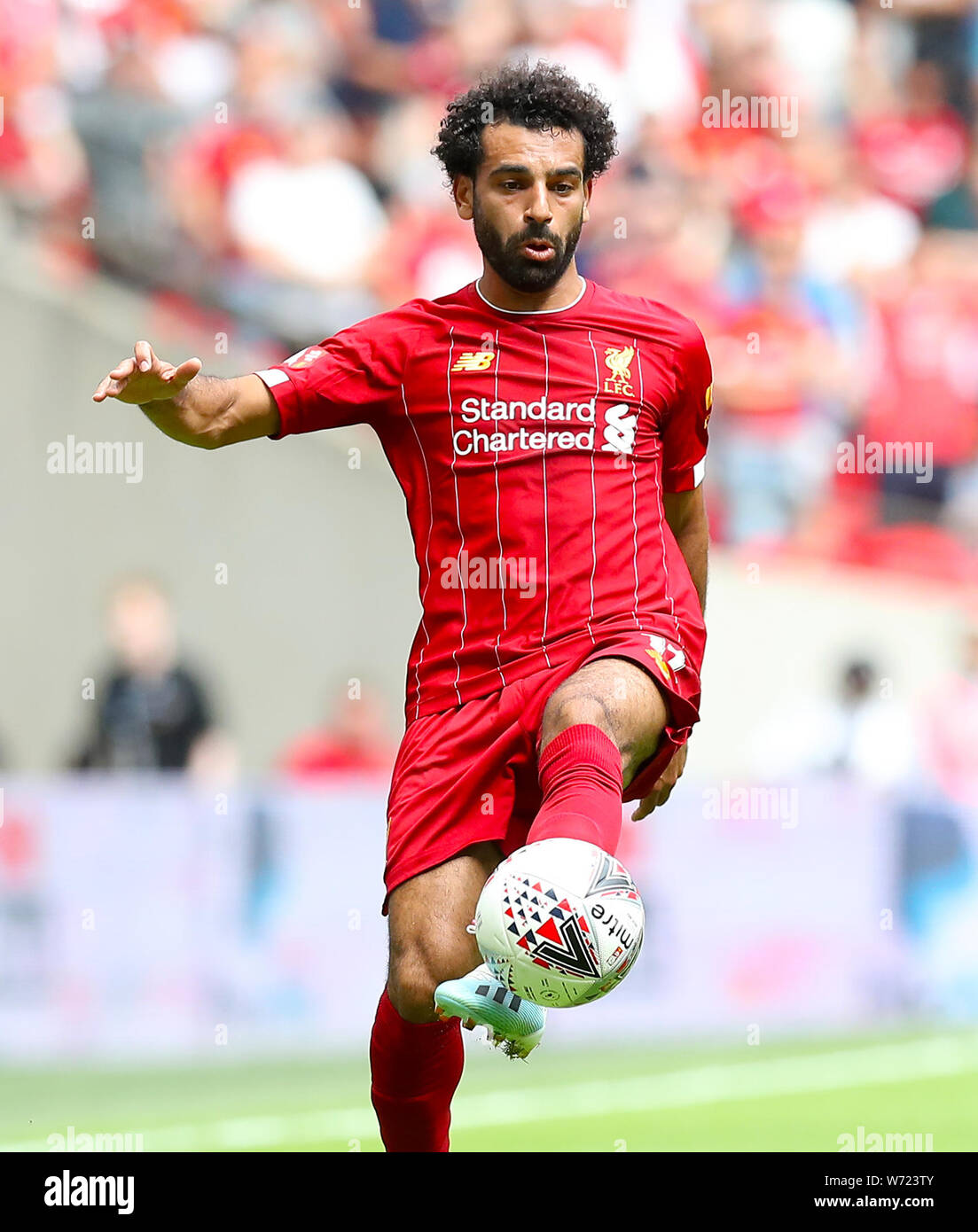 Liverpool's Mohamed Salah during the Community Shield match at Wembley ...