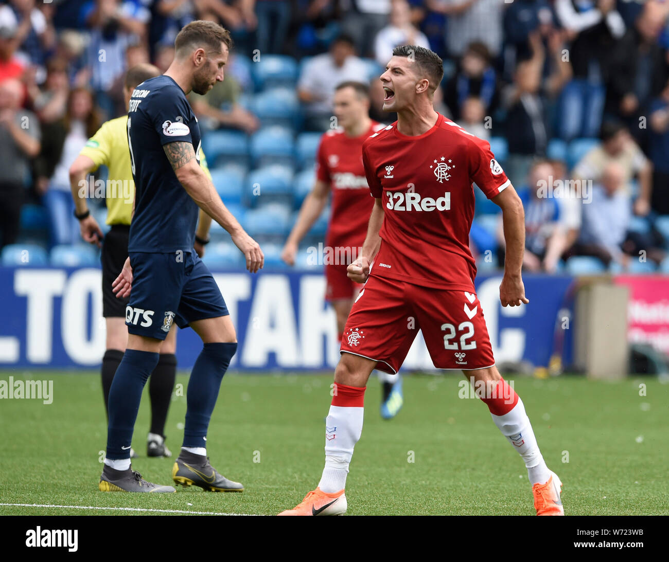 Rangers' Jordan Jones celebrates after the Ladbrokes Scottish ...