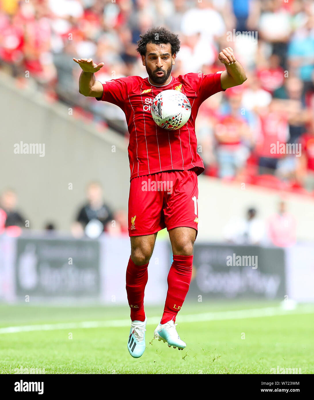 Liverpool's Mohamed Salah during the Community Shield match at Wembley ...