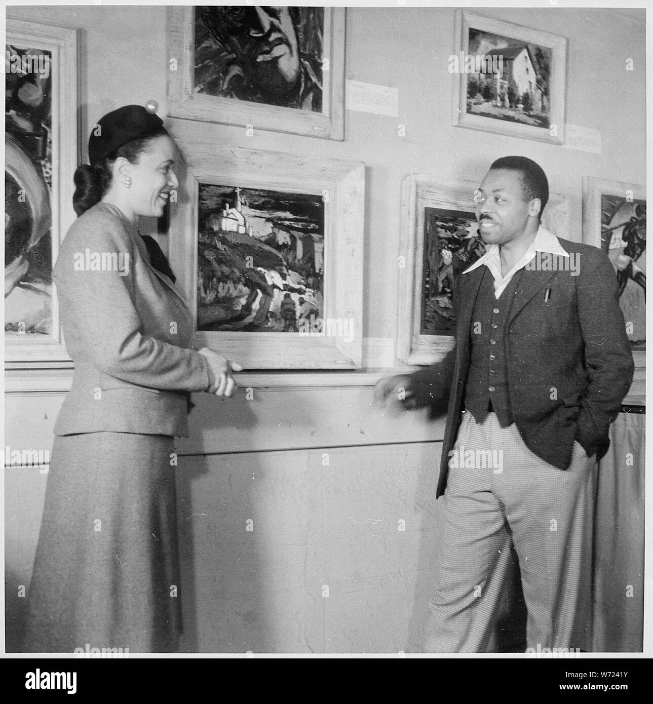 Claude Clarke exhibit at ROKO Galleries Stock Photo - Alamy