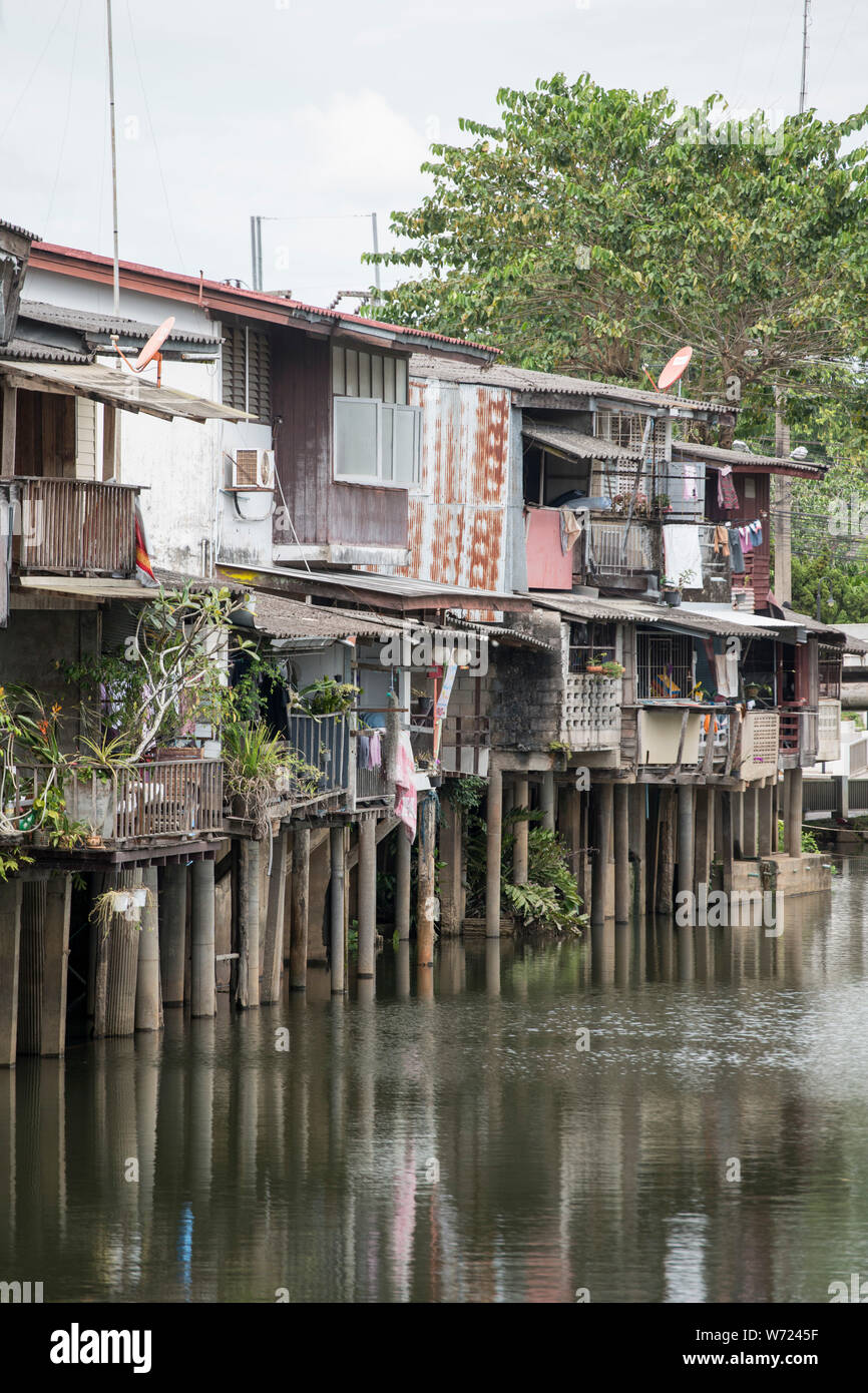 The waterfront at of Chanthaboon on the Mae Nam Chanthaburi River in ...