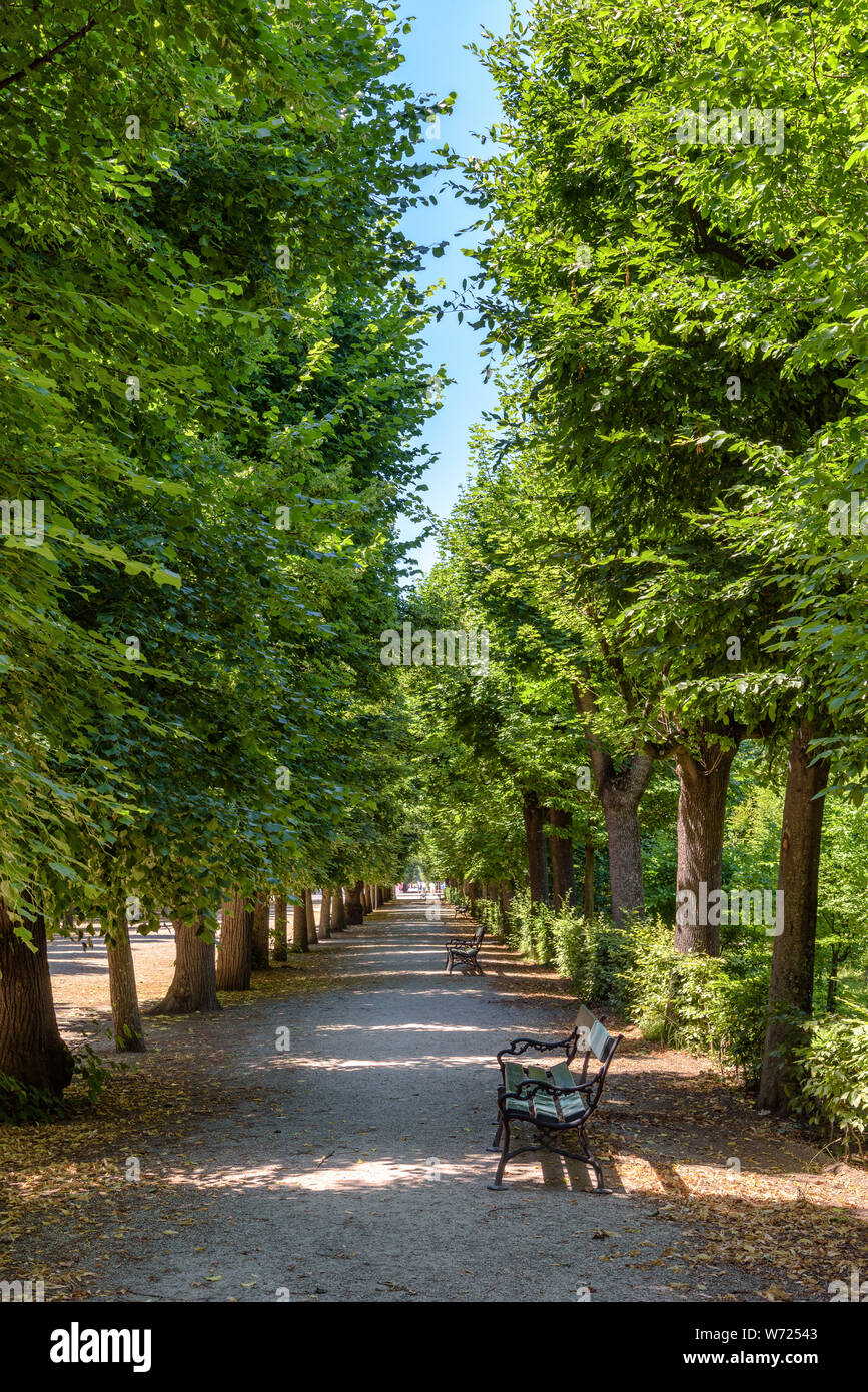 Path with benches hi-res stock photography and images - Alamy