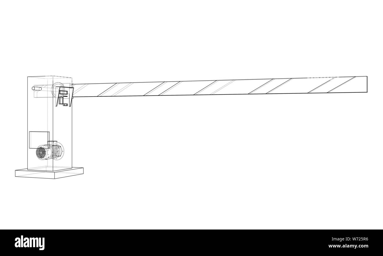 Outline Barrier gate. Vector Stock Vector Image & Art - Alamy