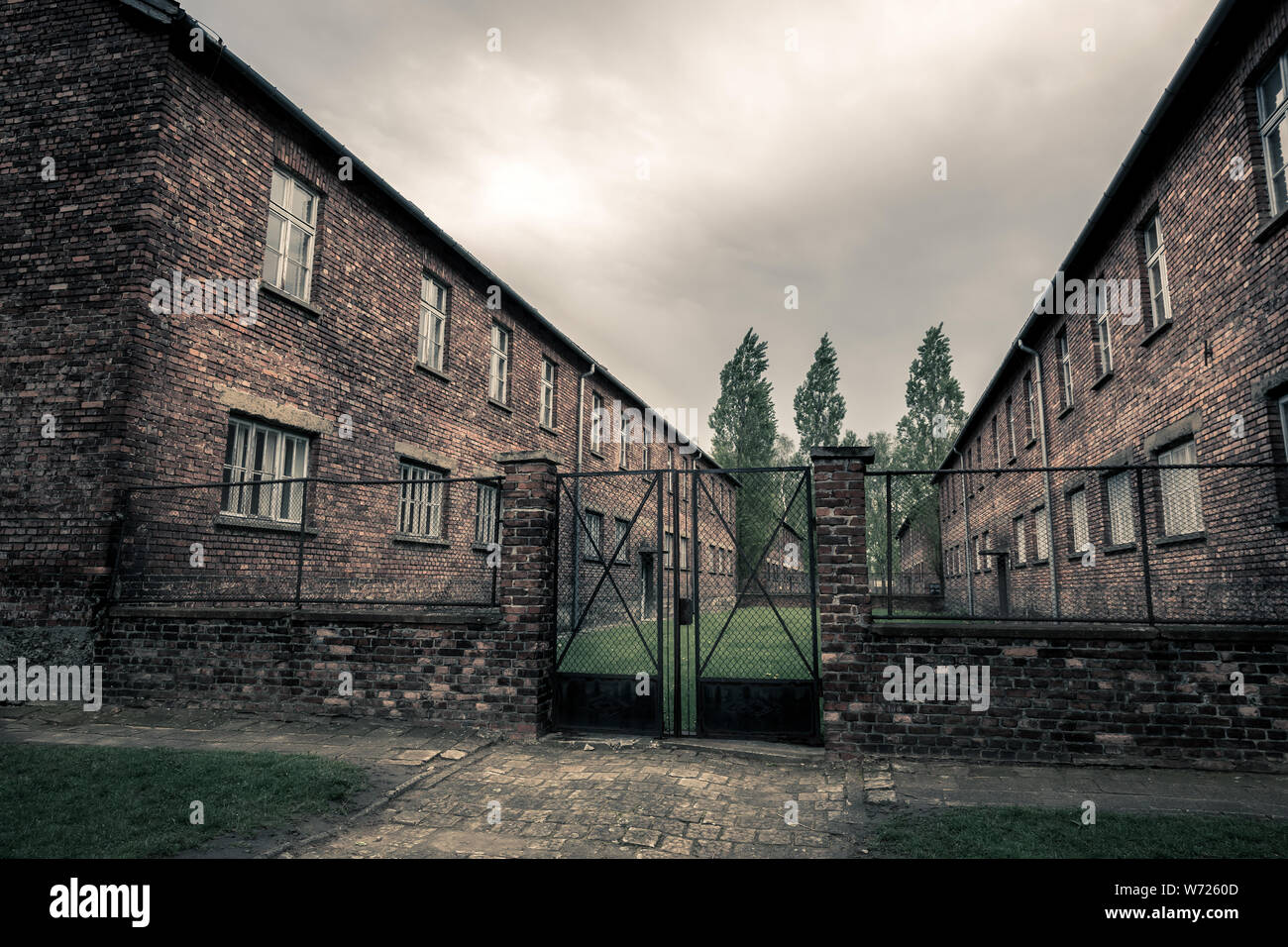 Barracks of prison Auschwitz II, Birkenau, Poland Stock Photo - Alamy