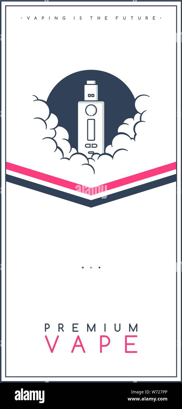 vaporizer electric cigarette smoke theme flyer template vector art ...