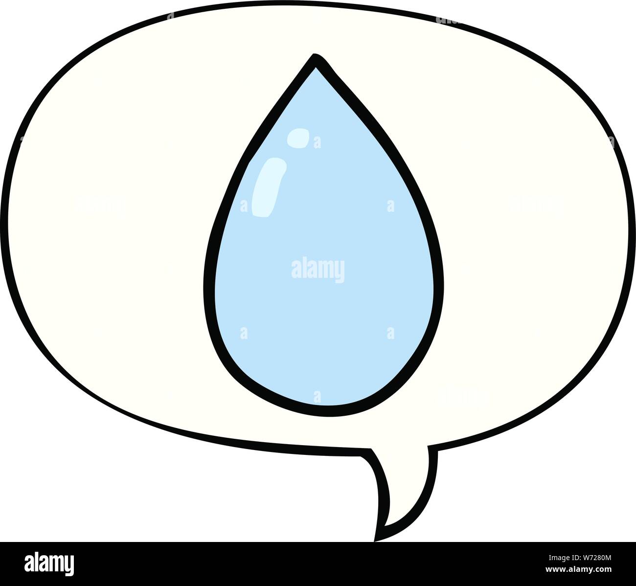 cartoon water droplet with speech bubble Stock Vector Image & Art - Alamy