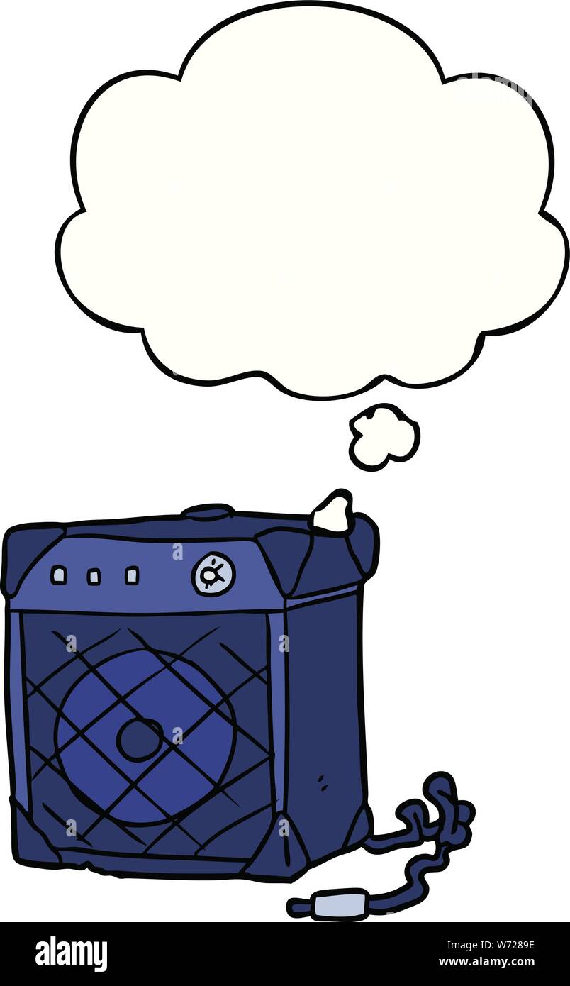 cartoon guitar amp with thought bubble Stock Vector Image & Art - Alamy