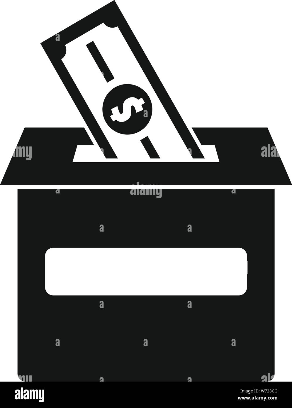 Donate money box icon. Simple illustration of donate money box vector ... Donate money box icon. Simple illustration of donate money box vector ...