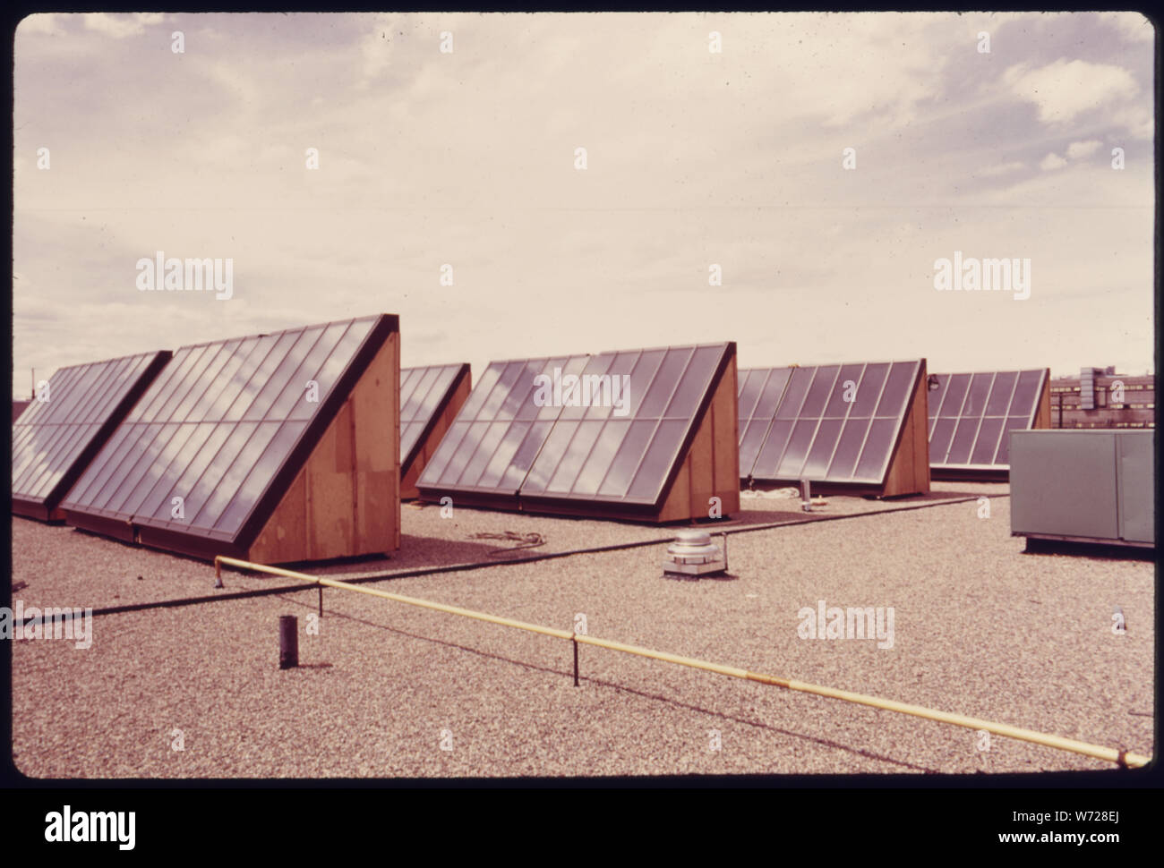 FLAT PLATE SOLAR HEATING COLLECTORS BUILT BY THE SOLARON CORPORATION ...