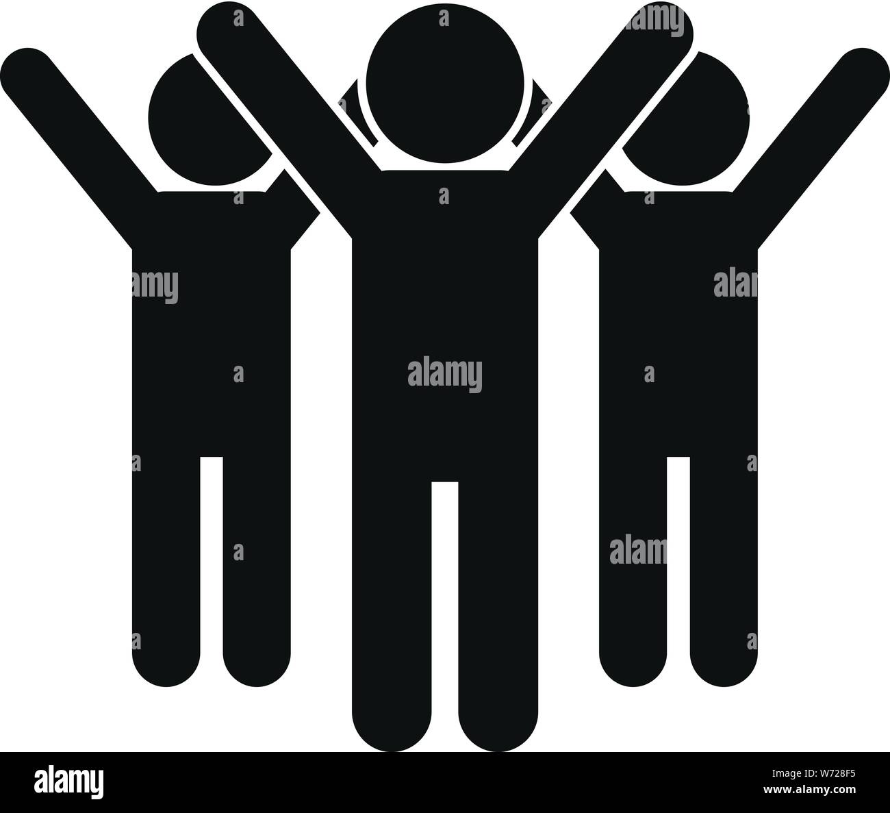 Volunteer group icon. Simple illustration of volunteer group vector ...