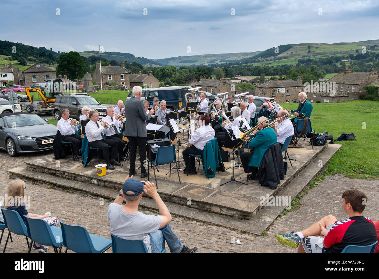 Yorkshire, UK. 04th Aug, 2019. UK Weather - Reeth, North Yorkshire. Aug ...
